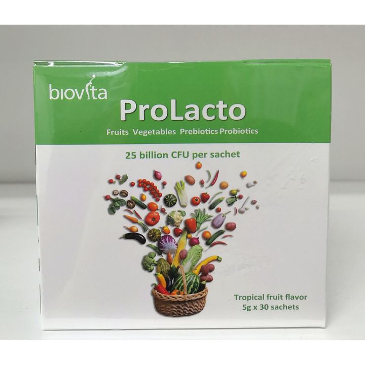 Biovita ProLacto Prebiotics Probiotics 25 Billion CFU (5g x 30 sachets ...