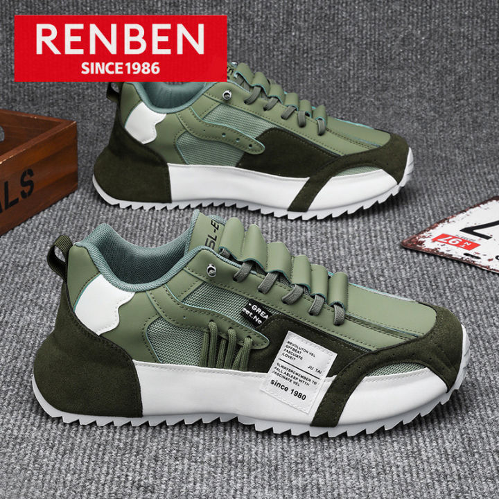 RENBEN รองเท้ากีฬาลำลองสำหรับรองเท้าบุรุษขนาดใหญ่แนวโน้มแฟชั่นรองเท้าสเก็ตบอร์ด | Lazada.co.th