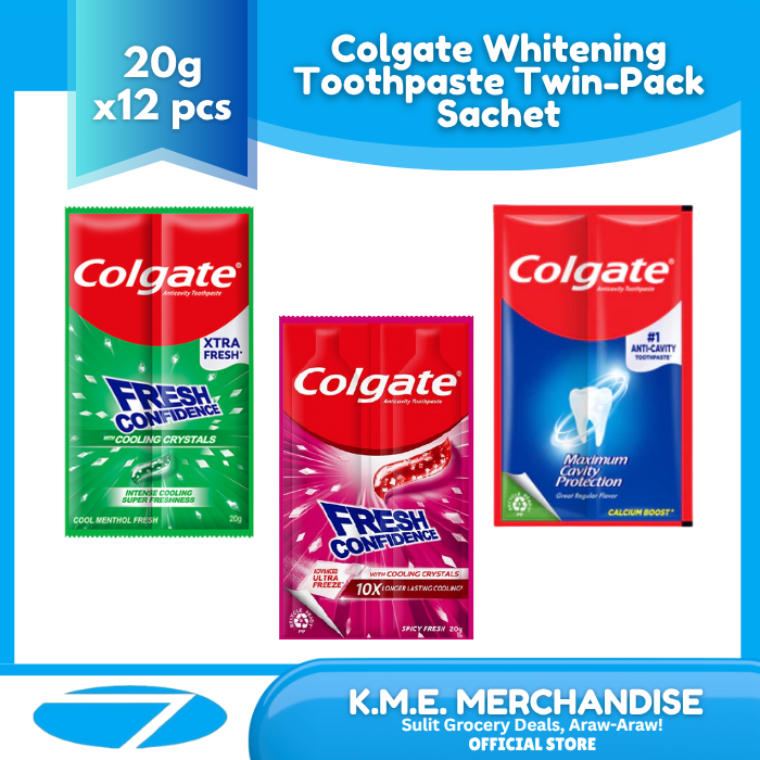 Colgate toothpaste twin pack sachet (20g x 12pcs) | Lazada PH