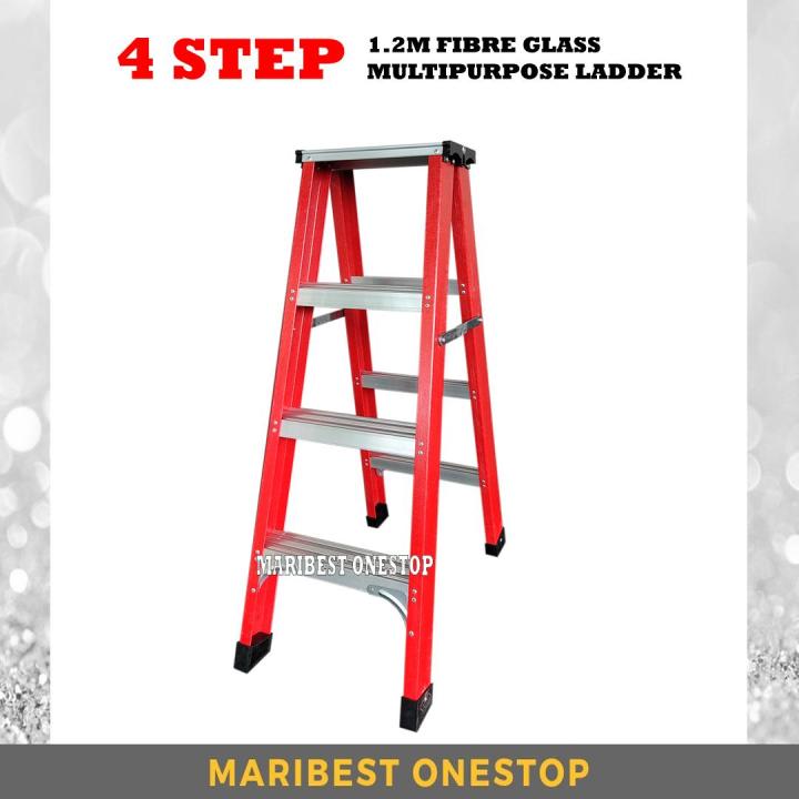 4 Step Fibre Glass Double Sided Ladder 1.2M | Lazada