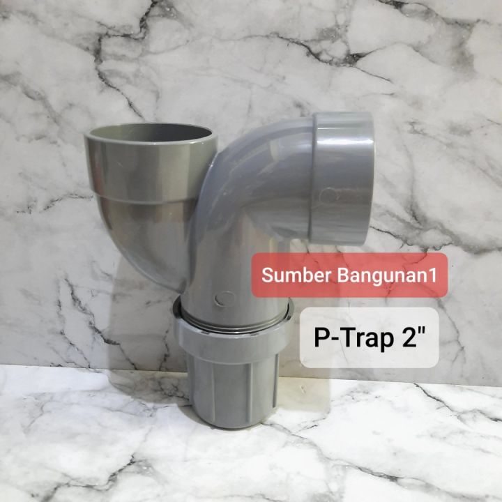 P Trap 2 inch keni leher angsa 2" fitting pipa pralon sambungan P-Trap ...