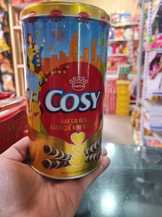 Quà Tết Bánh Cosy Wafer Rolls Socola Hộp Trụ 202G | Lazada.vn