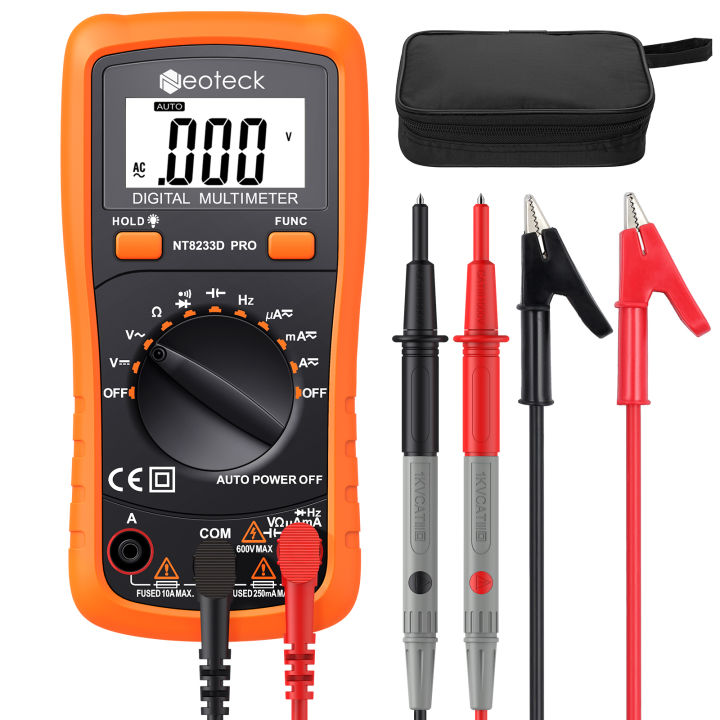 15mm LCD Display Digital Multimeter 8233D PRO 2000 Counts AC DC Current ...