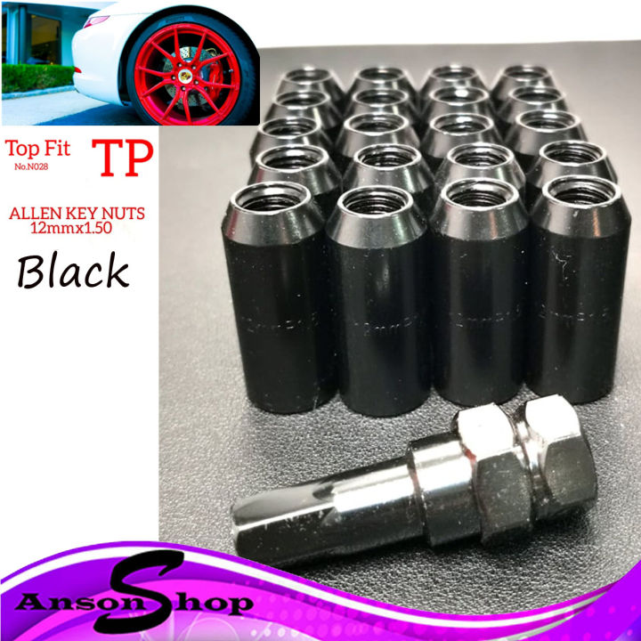 TOP FIT Steel Lug Nuts 12mm x 1.50 Allen Key Nuts | Lazada PH