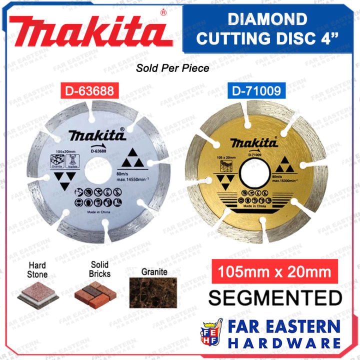 MAKITA Diamond Cutting Disc 4" Segmented | Turbo D-63688 | D-71009 | D ...
