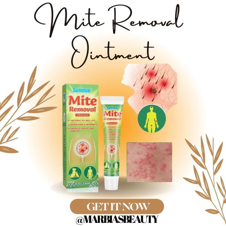 Sunifum MITE REMOVER Ointment Herbal Mite Removal Cream Antibacterial ...