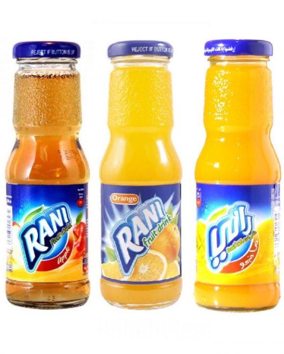 Rani Glass Bottle Juice (200ml) - Orange Juice / Mango Juice / Apple ...