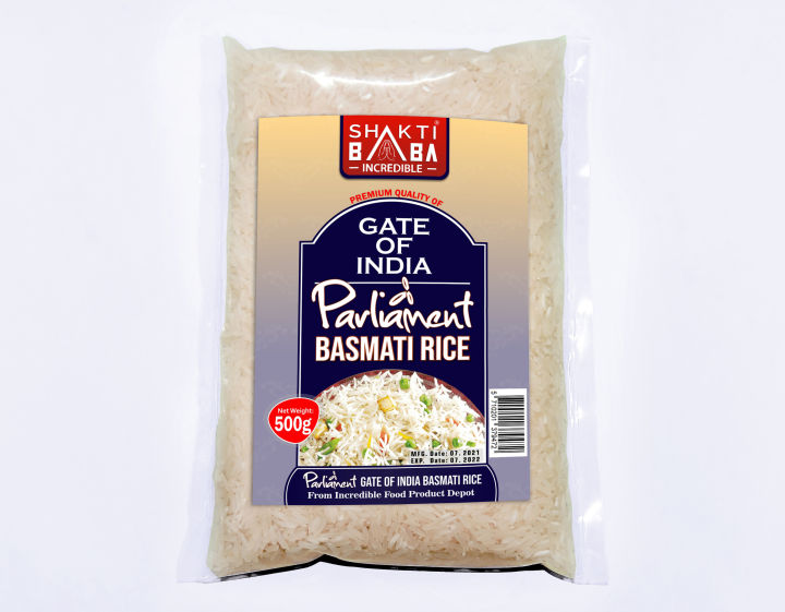 Gate of India Genuine Parliament Basmati Rice(No Mixed Grain) 500g ...
