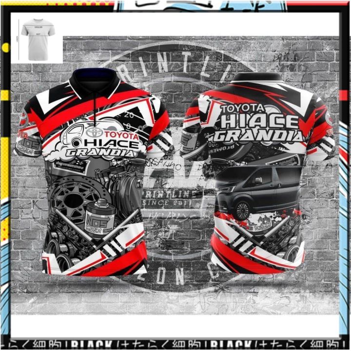 2024 โตโยต้า Hiace รถเต็มซับโปโลเสื้อ na อาจซิป XS-5XL | Lazada.co.th