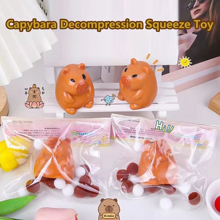 FSHEDR Kneading Capybara Squeeze Toy Silicone Slow Rebound Cartoon ...