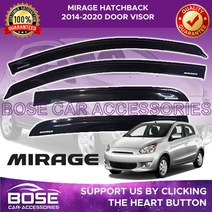 Premium Visor for Mitsubishi Mirage Hatchback / Mirage HB Visor 2014 ...