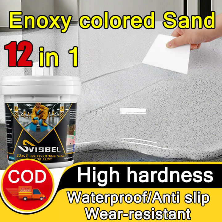 【24 hour shipping】1KG/3KG/5KG epoxy sand floor paint epoxy floor paint ...