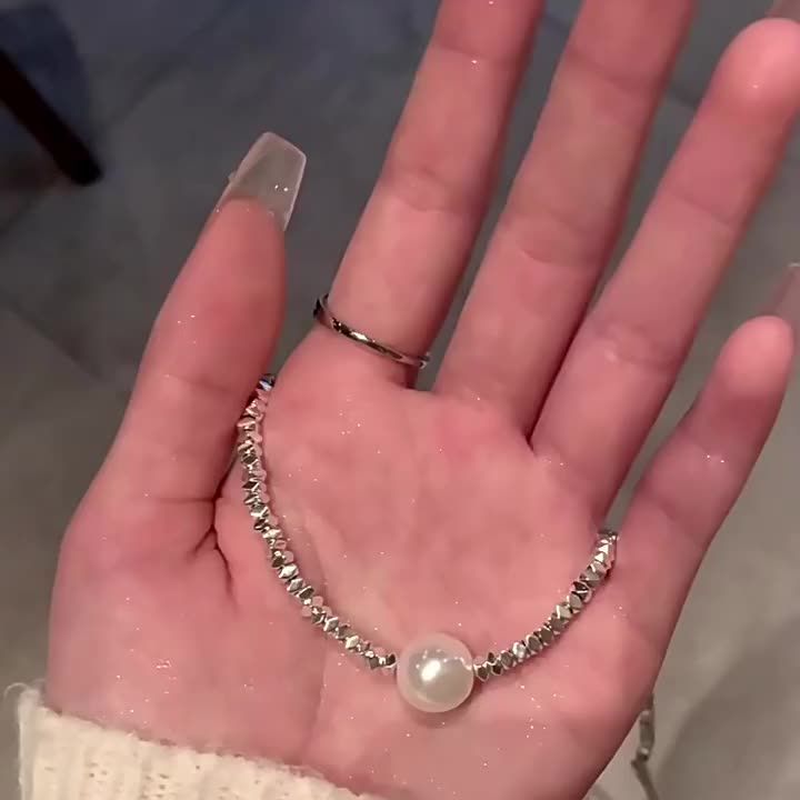 S925 สร้อยคอเงินแท้ผู้หญิง 2024 สไตล์ใหม่สไตล์ร้อนเบาหรูหราเฉพาะอารมณ์ระดับไฮเอนด์สร้อยคอเงินหัก ...