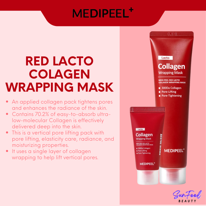 MEDIPEEL Red Lacto Collagen Wrapping Mask 15ml / 70ml | Lazada