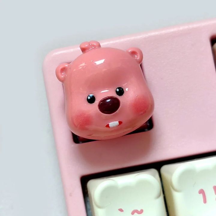 Cute 3D Cartoon Beaver Ruby Personalized Keycap for Mechanical Keyboard ...