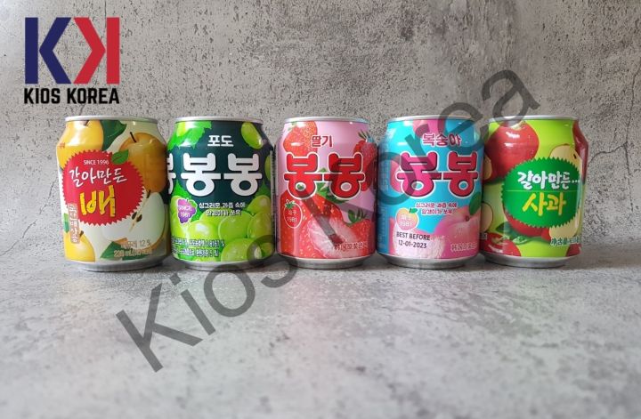 Haitai Bon Bon Crushed Juice Apple Strawberry Pear Grape Peach 238ml - Minuman Import Korea ...