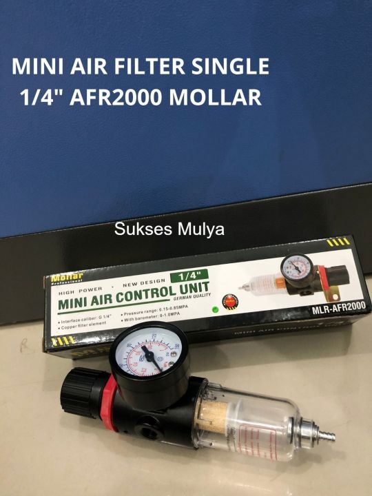 MOLLAR Mini Air Filter Udara Kompresor 1/4'' 1/4in inch Single ...