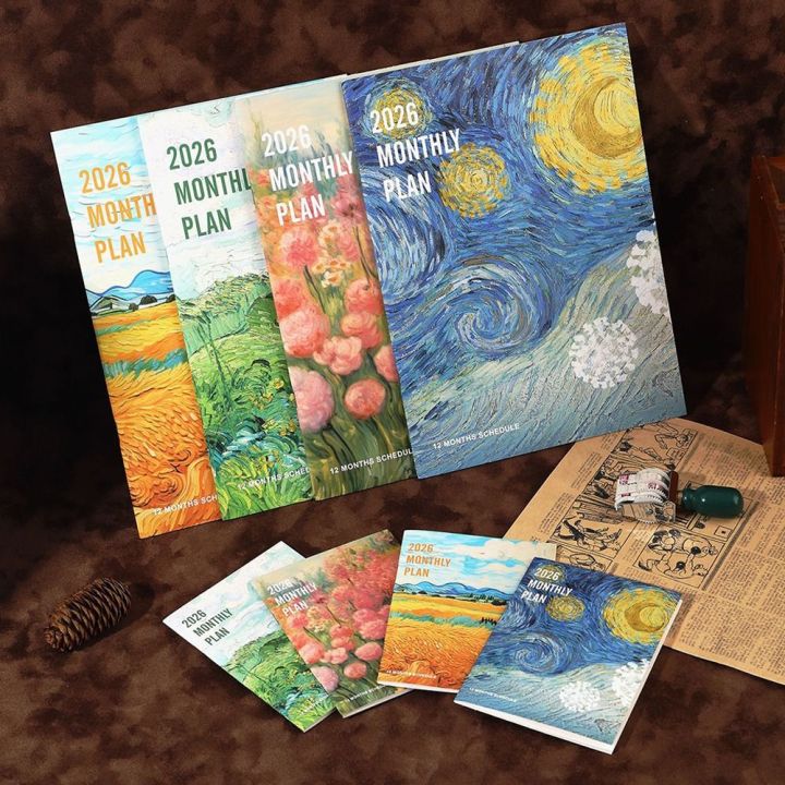 UNMEGONI 2Pcs/Set Work Efficiency 2026 Schedules Notebook Learning Plan ...