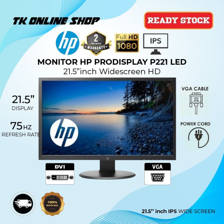 Monitor HP ProDisplay P221 LED 21.5"inch Widescreen Resolution 1920 x ...