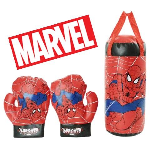 Spiderman Punching Bag Boxing Play Set for Kids with Gloves | Lazada