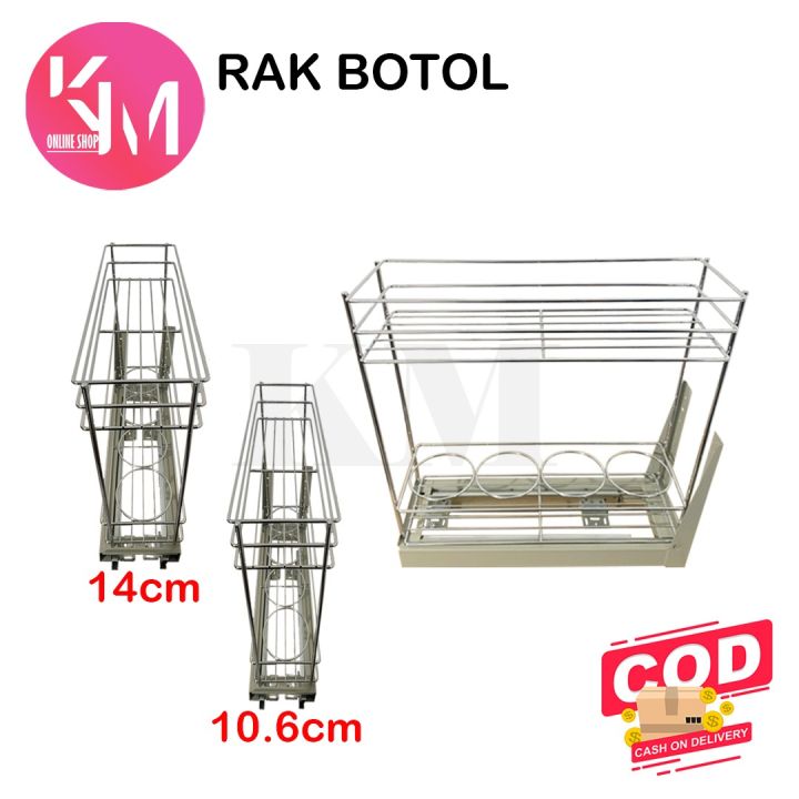 Rak Botol dan Rak Bumbu WW3300B 14 cm & WW3300C 10.6 cm Kitchen Set ...