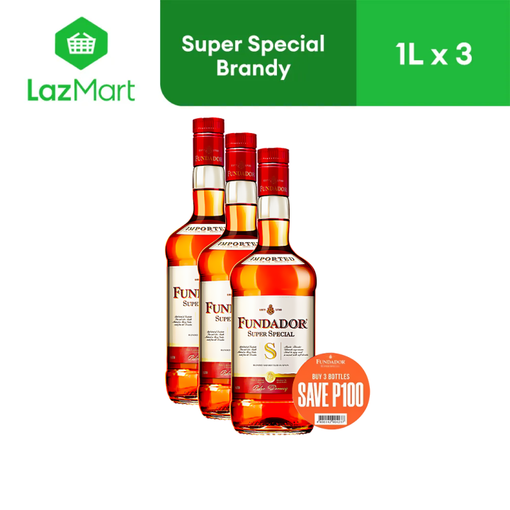 [Buy 3 Save P100 Bundle] Fundador Super Special 1L - Pack of 3 | Lazada PH