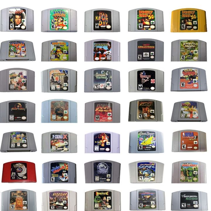 Nintendo Mario Pokemon Donkey Kong Sonic N64 Game Card Series American ...