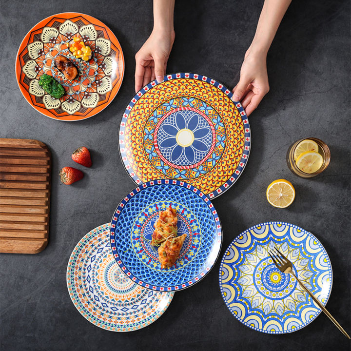 Pattern Design Dinnerware Porcelain Dinner Plate Serving Dishes for ...