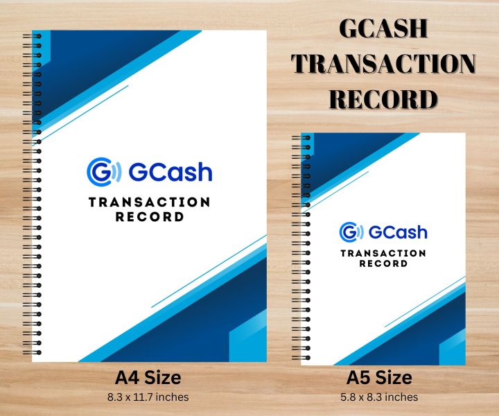GCASH TRANSACTION RECORD • A5 / A4 size • 80gsm • 70 leaves • 140 pages ...