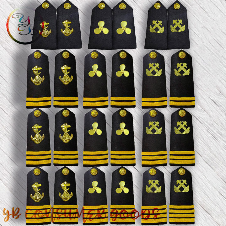 Maritime shoulder board with yellow bar marine seaman student uniform ...