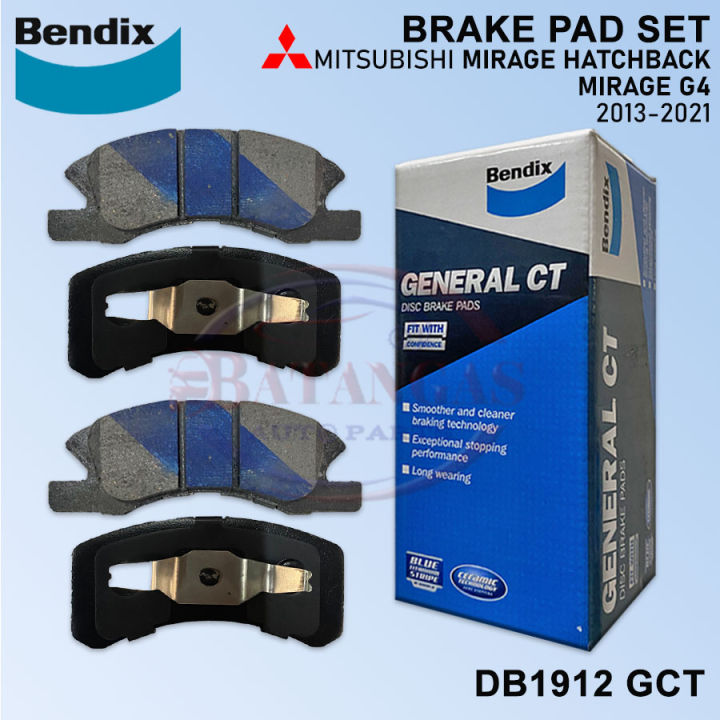 BENDIX FRONT BRAKE PAD SET Mitsubishi Mirage Hatchback / G4 2013-2021 ...