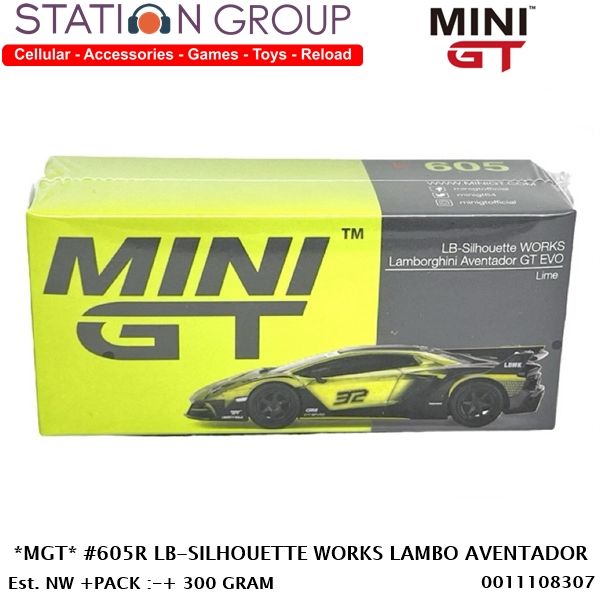 MINI GT #605R LB-SILHOUETTE WORKS LAMBO AVENTADOR GT EVO 32 GREEN 24 ...