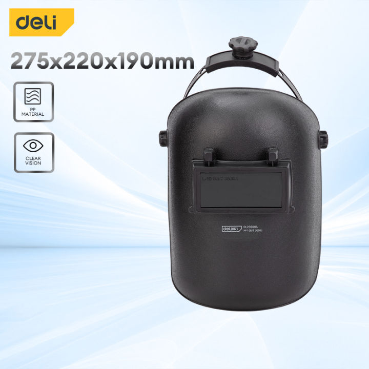 Deli Welding Mask Helmet Head Mounted Welder's Protective Mask Welder's ...