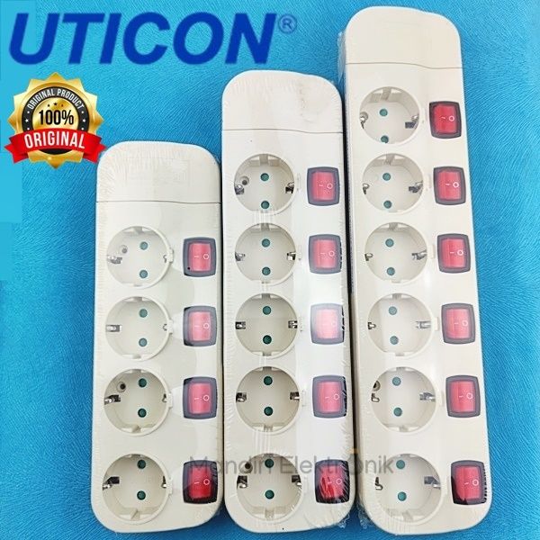Stop Kontak Uticon 4 Lubang Saklar Masing2 Tanpa Kabel ST-8482 SN ...