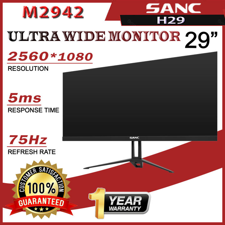 SANC H29 M2942H 29 inch 21:9 Ultra Wide 2K WFHD Gaming Monitor ( Black ...