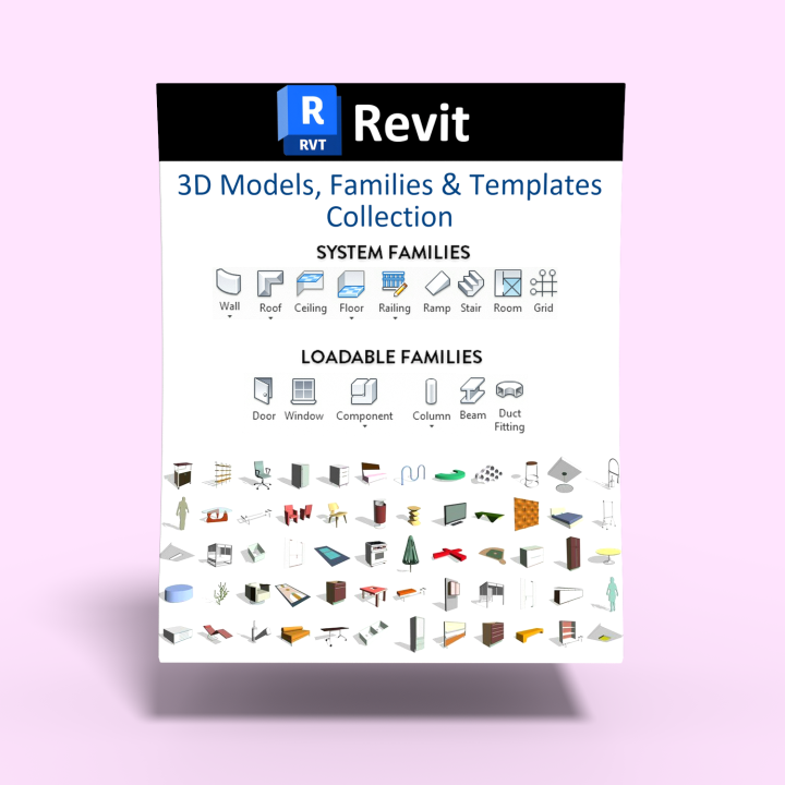 Revit 3D Models, Families & Templates Collections (USB Installer ...