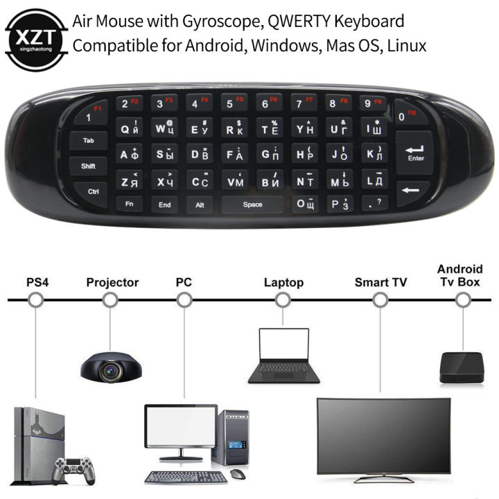 gMaiMengShangMa Air Mouse C120 Wireless Airmouse 2.4Ghz Keyboard Gyroscope RF Remote Controller ...
