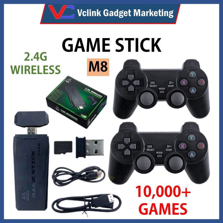M8 Controller Game 4K HDMI GAME STICK TV 10000 Video Game Console 2.4G ...