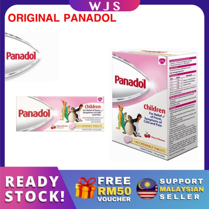 (24/144 TABLETS) WJS Panadol Children for Fast Pain Relief Panadols ...