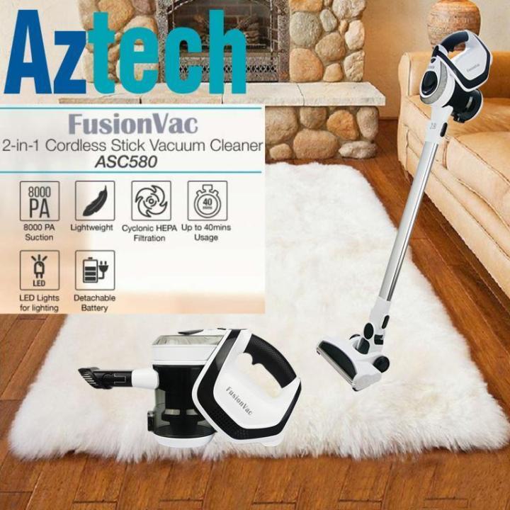 Aztech ASC580 FusionVac Cordless 2 in 1 Stick Vacuum Cleaner 1 Year ...