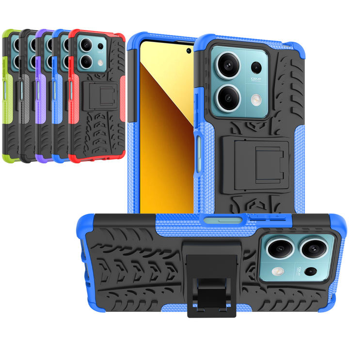 Redmi Note 13 Case, WindCase Heavy Duty Dual Layer Hybrid Rugged Stand ...