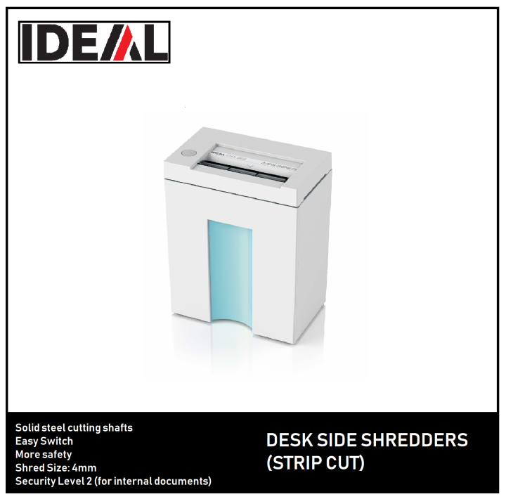 IDEAL 2265 SC Innovative Desk Side Shredder 4mm Strip Cut - German ...