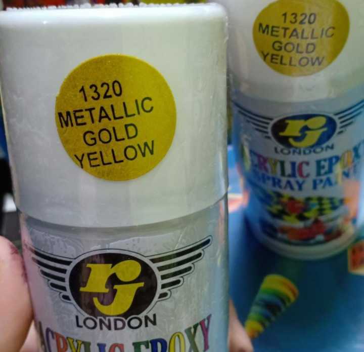Pilok Cat Semprot Pilox RJ London 150cc - Metallic Gold Yellow / Kuning ...