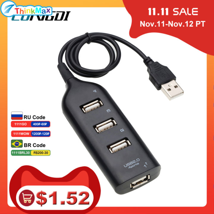 High Speed Usb Hub, 4 Port Splitter, Usb Adapter Mini Hub Socket, For ...