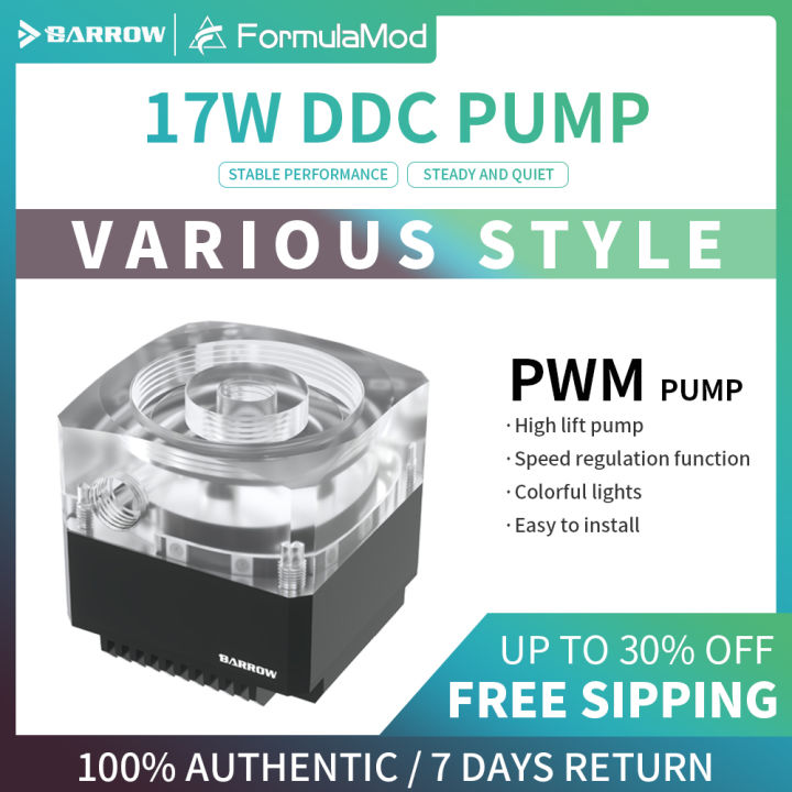 Barrow Water Cooling Pump, for PC CPU GPU Cooler, 17W DDC PWM Water ...
