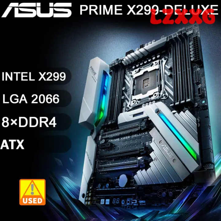 LZXXG เมนบอร์ด X299เมนบอร์ด Asus PRIME X299-DELUXE LGA 2066 8 XDR 128GB PCI-E 3.0 USB3.1 U.2 M.2 ...