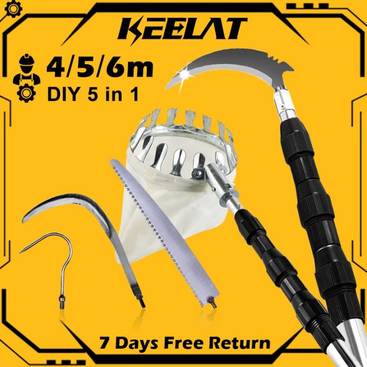 KEELAT 6m/5m/4m High Pruning Branch Shears Saw Kelapa Fruit Picker Tool ...