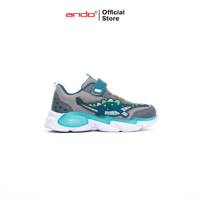 Ando Official Sepatu Sneakers Spino V Anak - Abu-Abu/Sage | Lazada ...