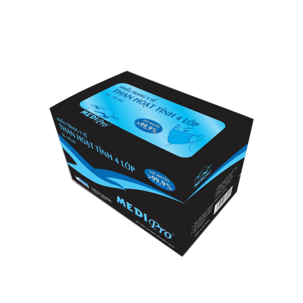 [HCM]Khẩu Trang Medi Pro Than Hoạt Tính 4 Lớp (Hộp 50 Cái) | Lazada.vn