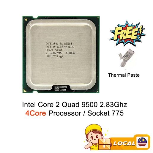 Intel Core 2 Quad Q9500 2.83Ghz 4Core CPU Processor LGA775 Free Thermal ...